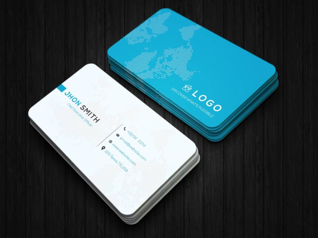 Lite World Map Business Card | TechMix
