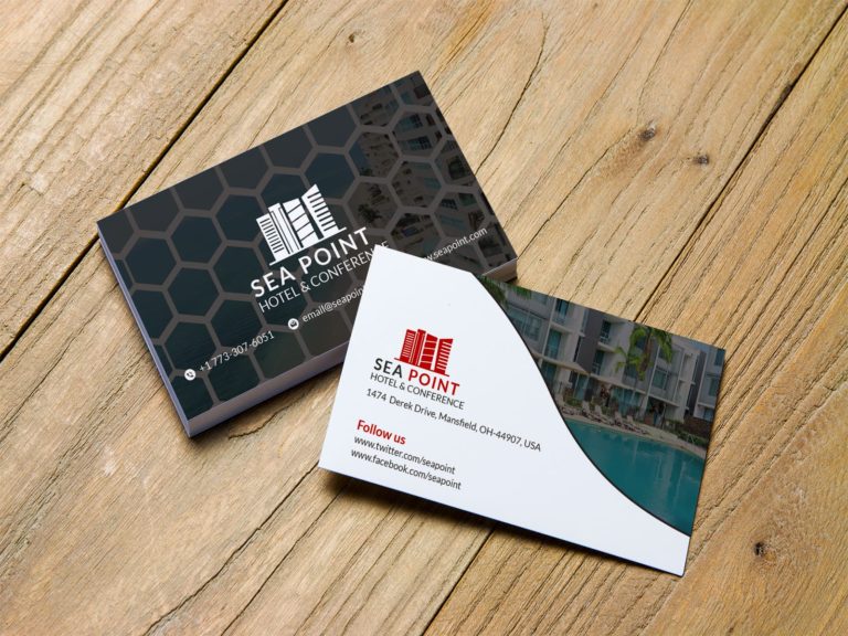Luxurious Hotel Business Card Trifold Template | TechMix