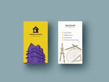 Civil Engineer Business Card Template | TechMix