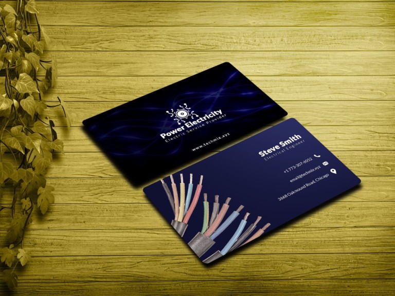 Electric Service Provider Business Card | TechMix