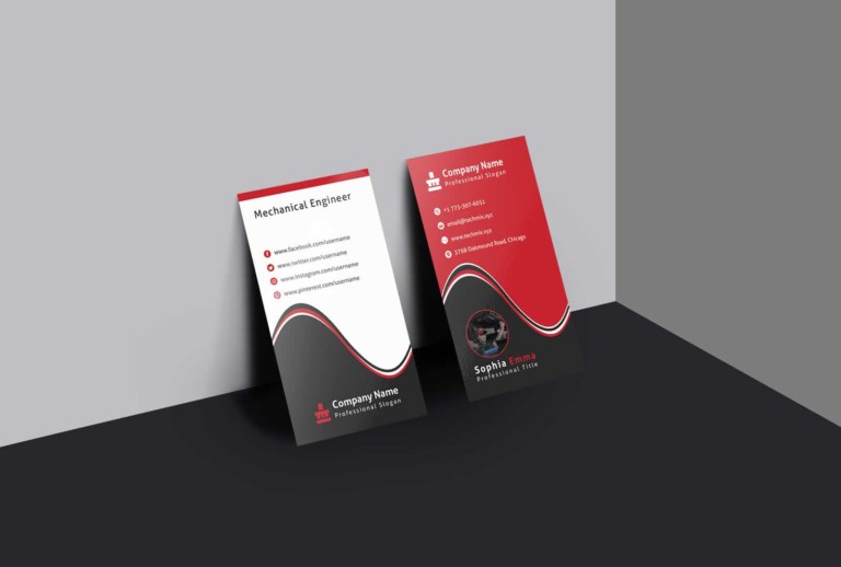 Mechanical Engineer Business Card Template | TechMix