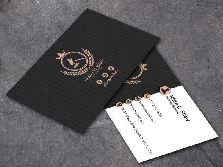 Elegant Black Business Card | TechMix