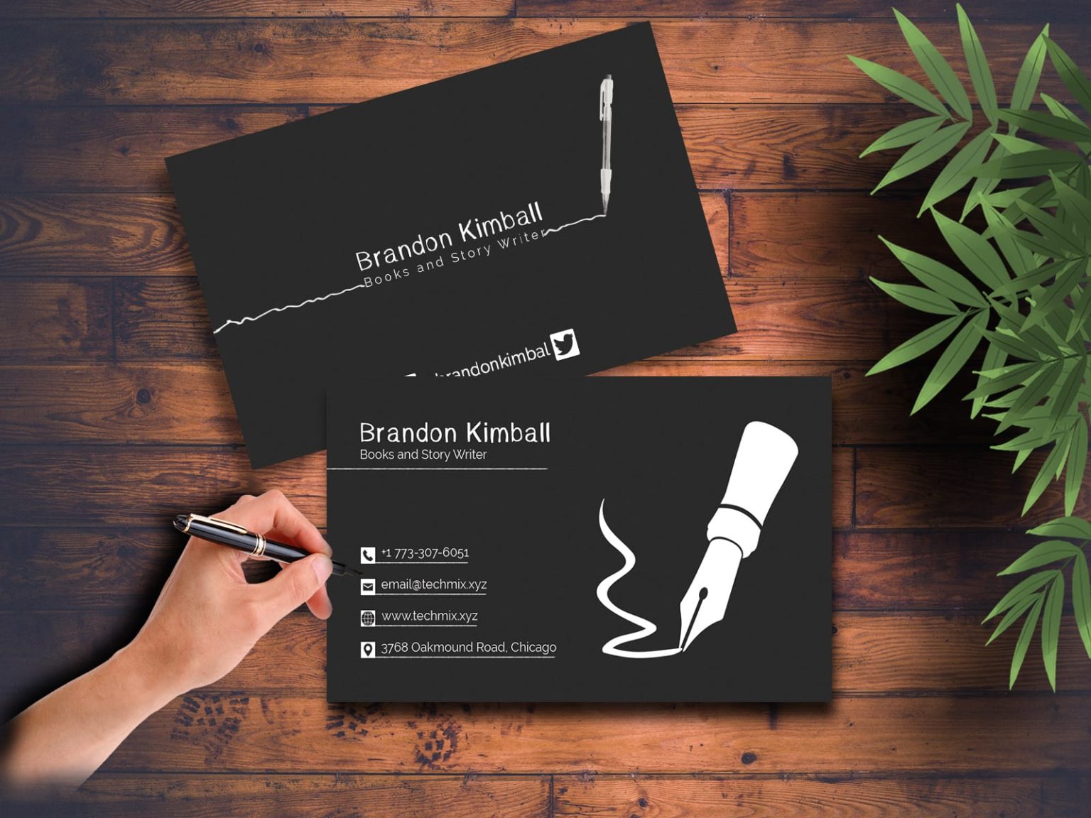 Books & Story Writer Business Card Design | TechMix