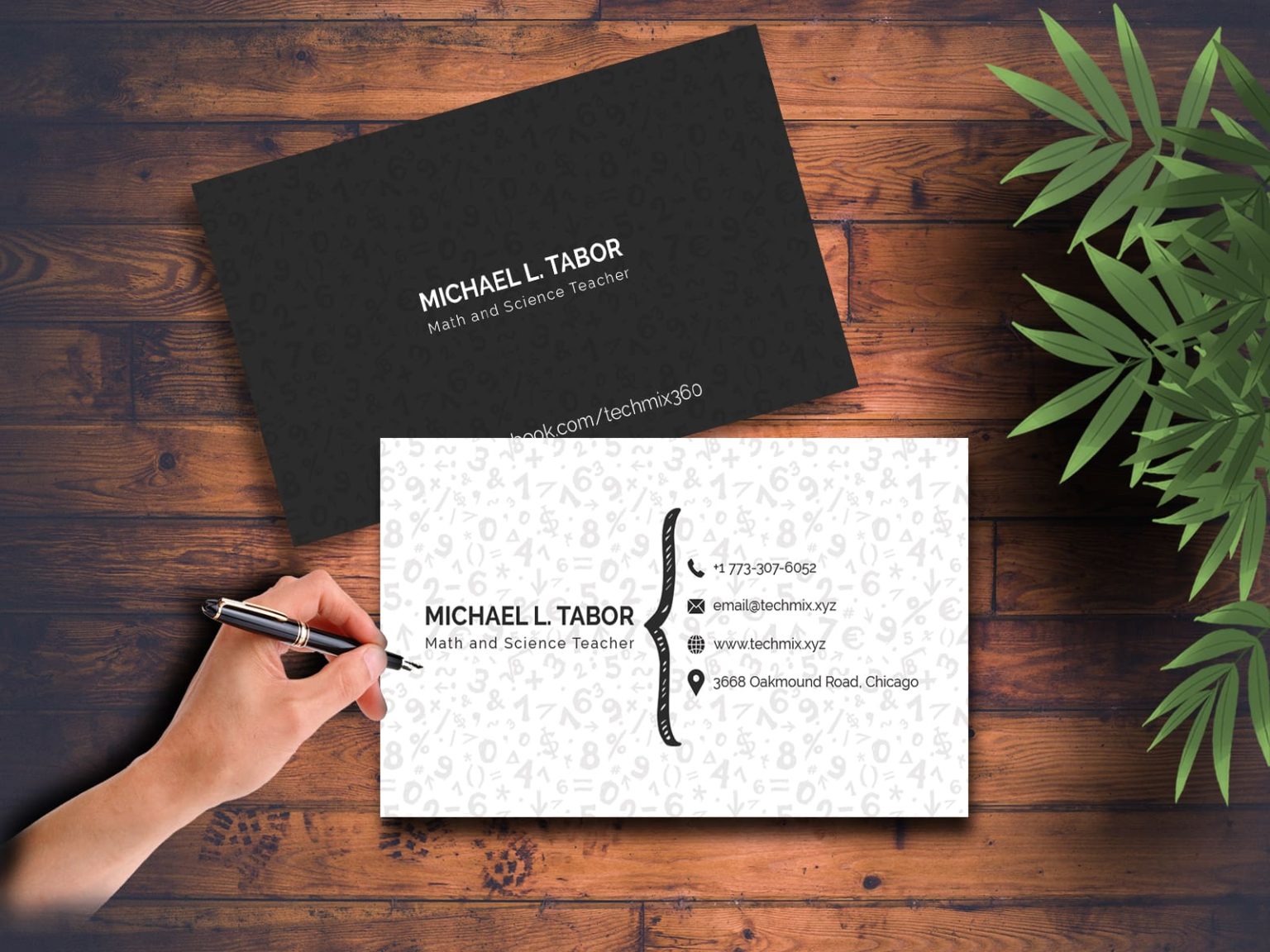 Math and Science Teacher Business Card | TechMix