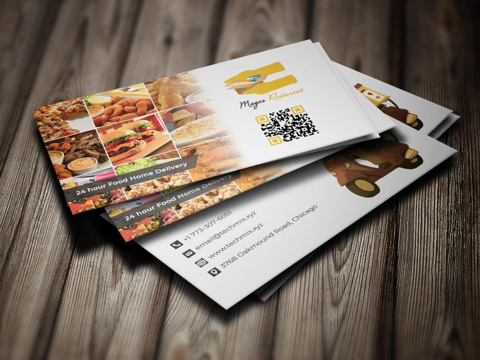 Food Delivery Business Card | TechMix