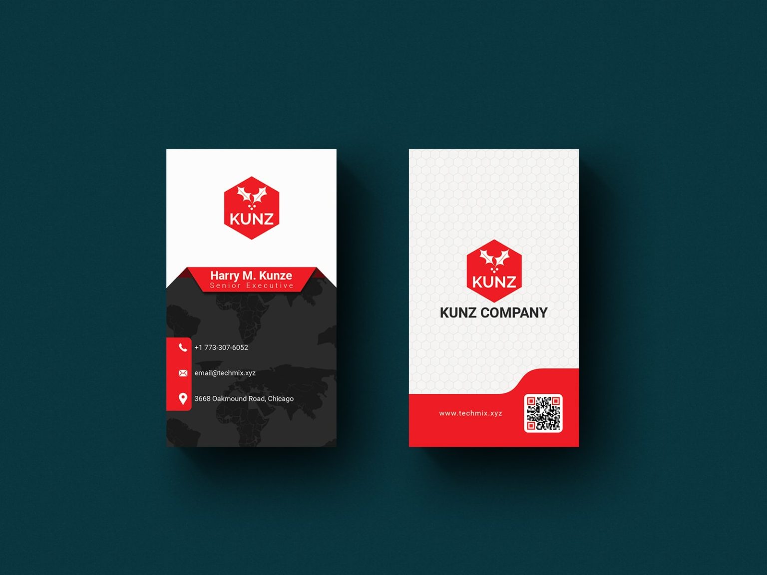 Elegant Multi Color Business Card | TechMix