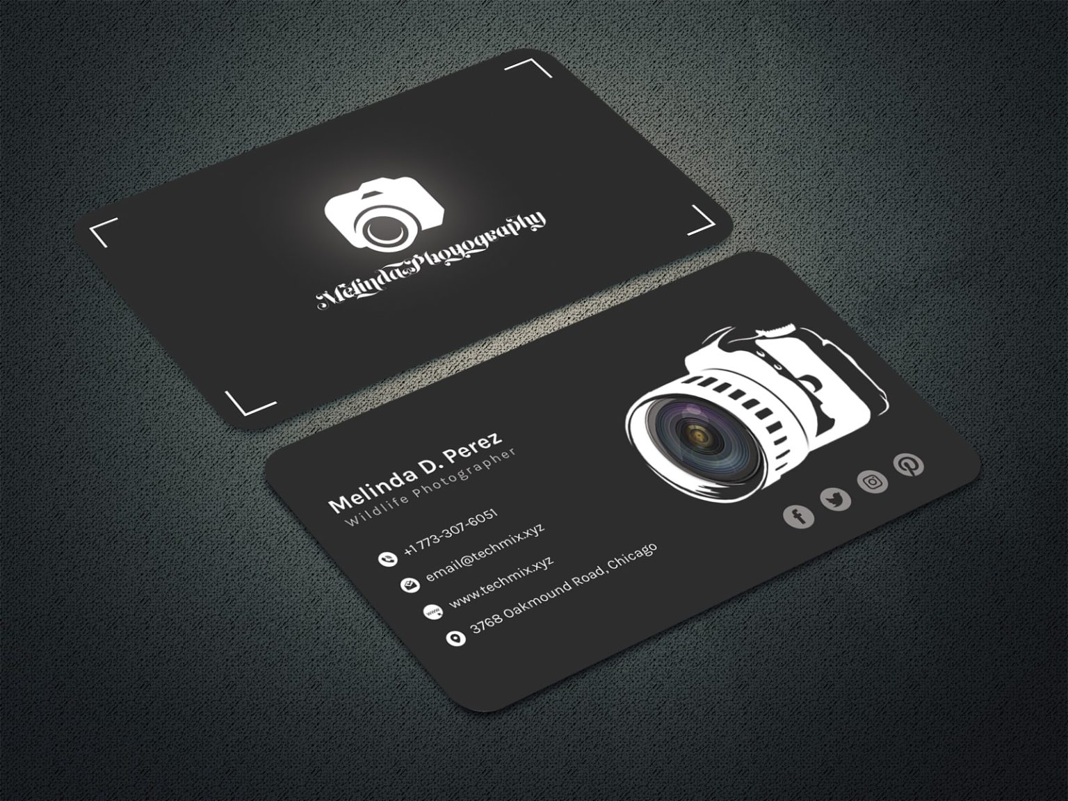 Free & Premium Photographer Business Cards 2021 | TechMix